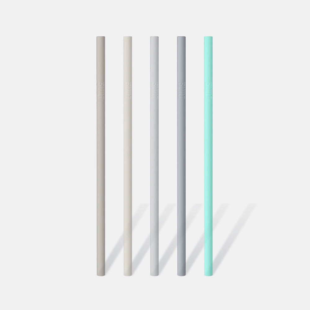 Silicone Straw Set with Cleaner